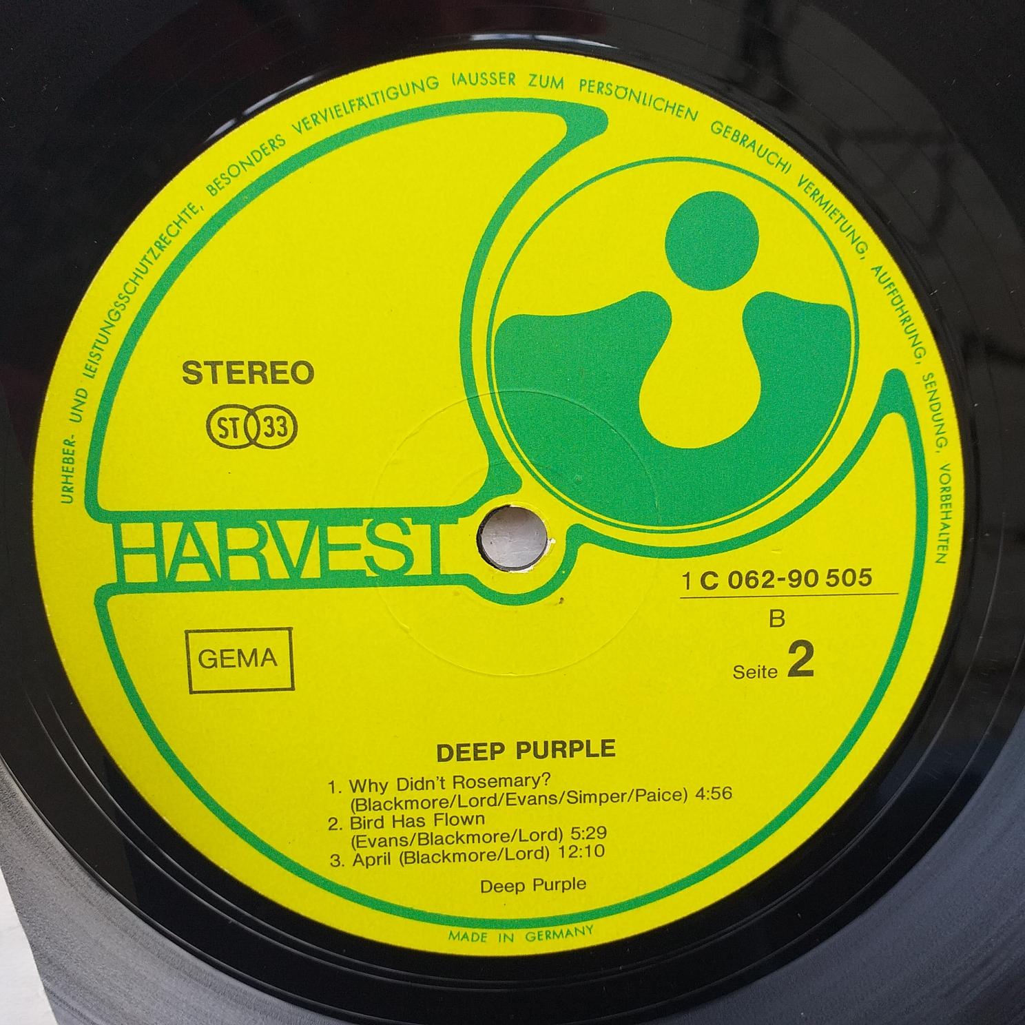 Deep Purple – Deep Purple – Disc VINIL LP EX