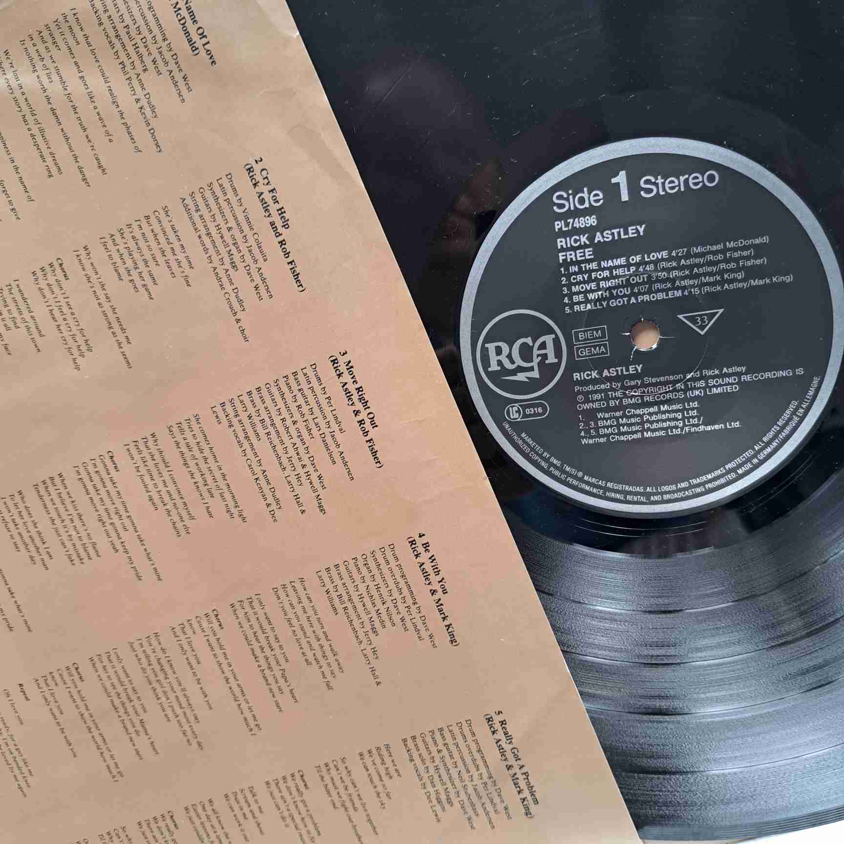 Rick Astley – Free – Disc VINIL LP VG » Sunet Perfect